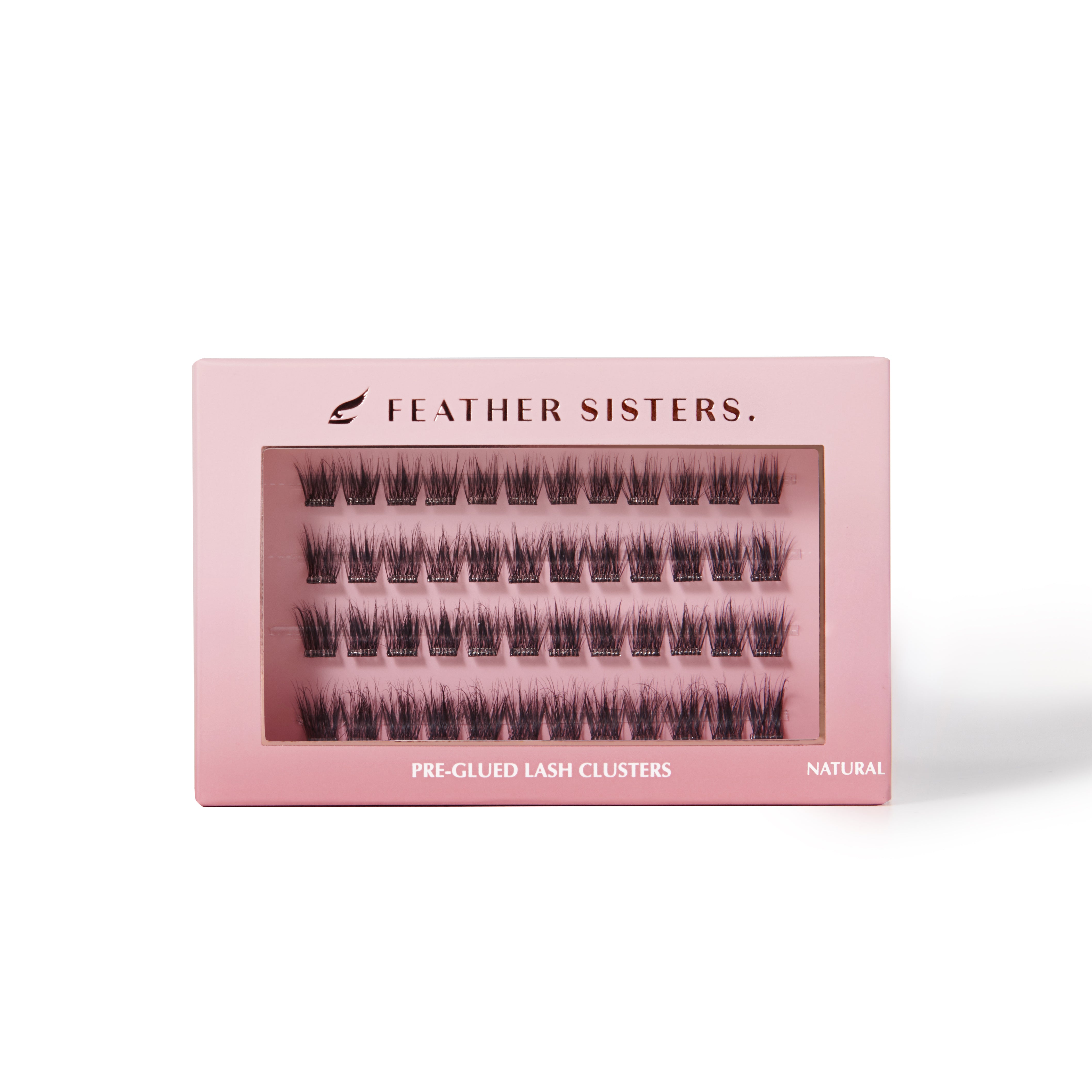 Pre-Glued Lash Clusters – Feather Sisters